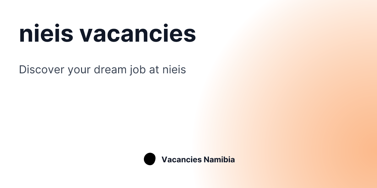 nieis vacancies